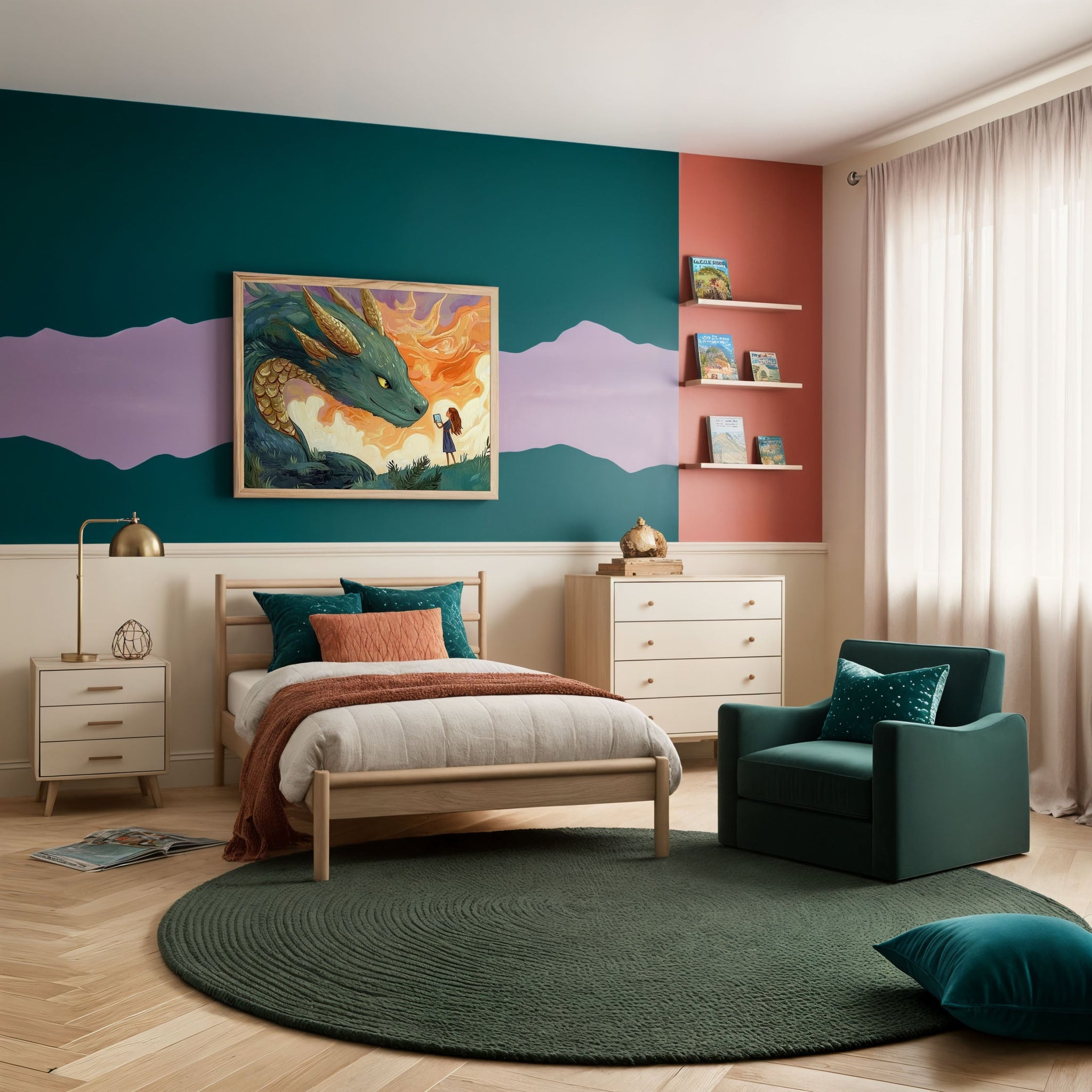 Dragon Wall Art for Nursery and Kids Rooms - Shop Now!