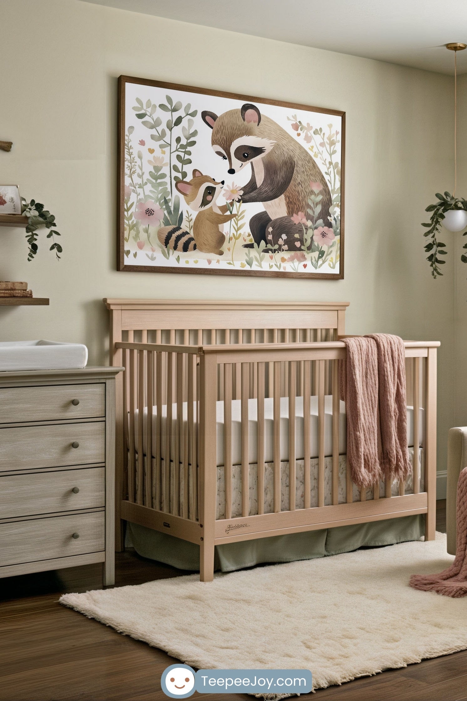 Raccoon Wall Art for Nursery and Kids Rooms - Shop Now!